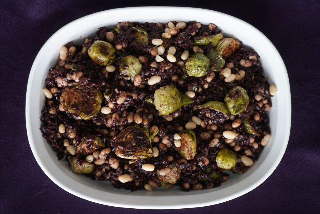 Wild Rice and Beans with Brussel Sprouts